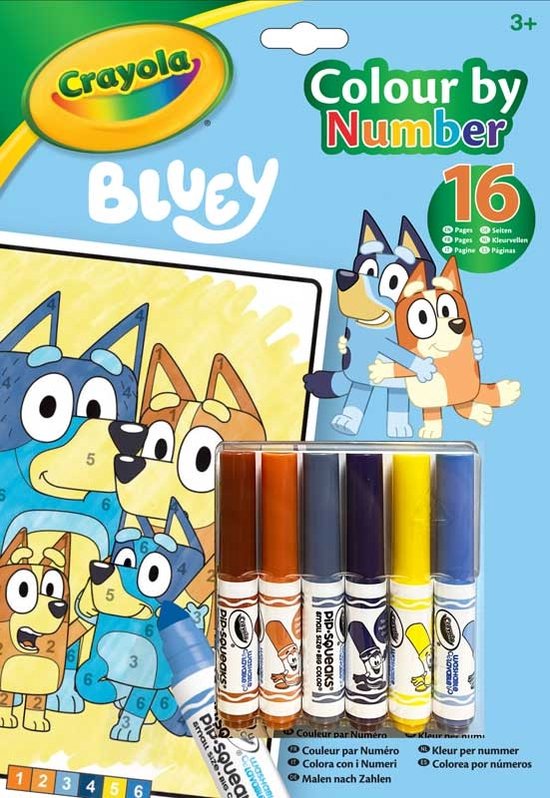 CRAYOLA COLOUR BY NUMBERS - BLUEY. | Games | bol