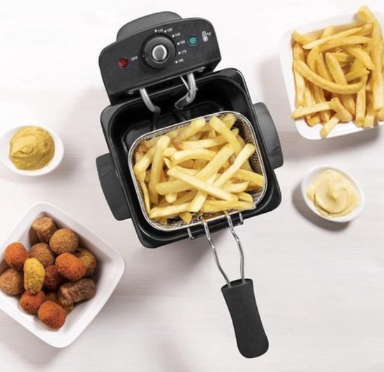 kleine Friteuse, Mini Frituurpan voor 1 portie friet, bitterballen of ...