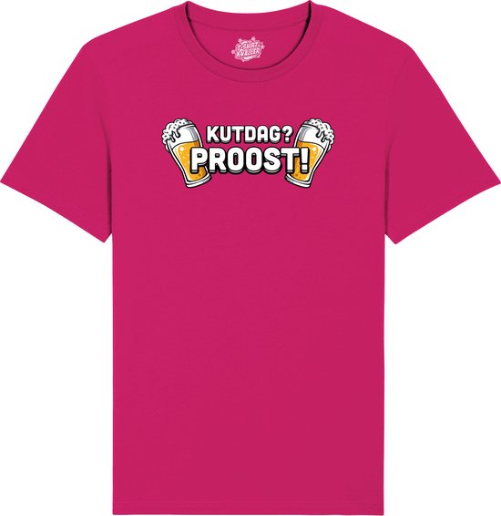 Grappig T-shirt met Tekst 'Kutdag? Proost!' - Humor T-shirt voor Dames ...