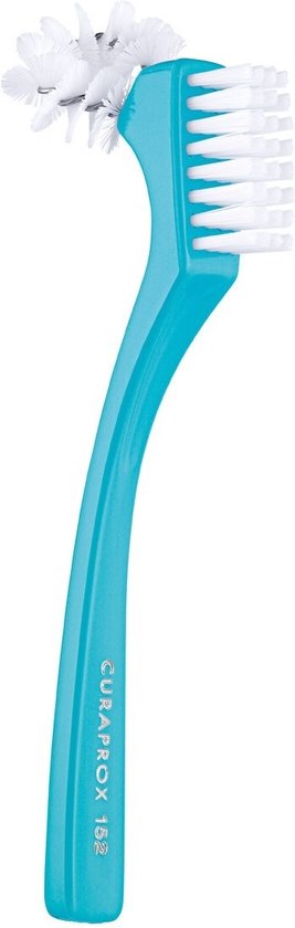 Curaprox BDC 152 Protheseborstel - Kunstgebitreiniging - Mint - Dubbele borstelkop | bol