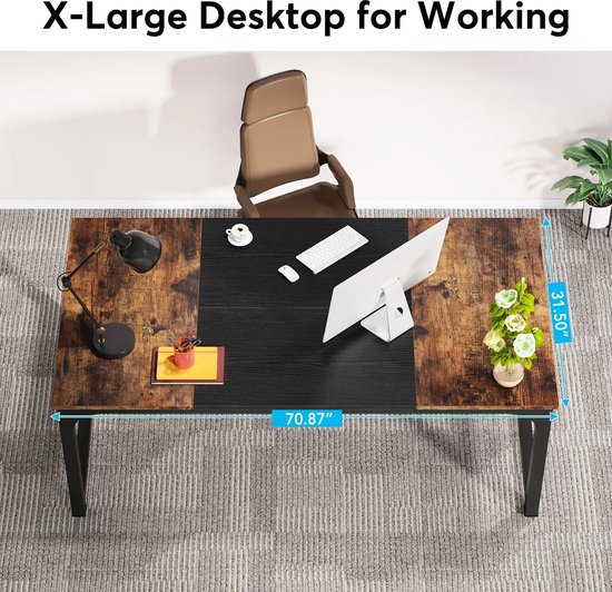 Tribesigns - Groot Laptop Computer Bureau - 70" x 31" - Rechthoekig ...