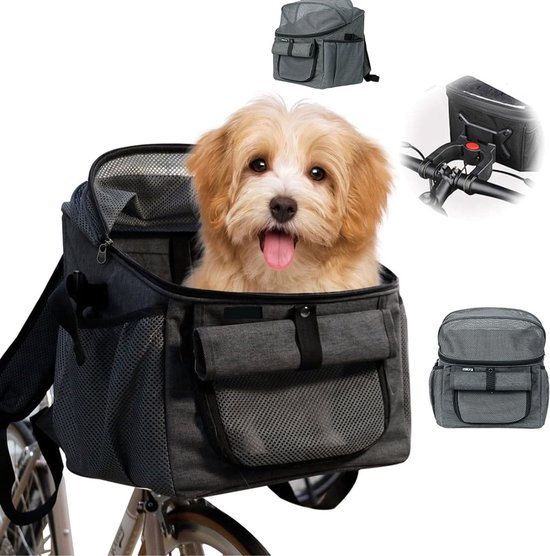 Hondenfietsmand elektrische fiets - Hondenfietsmand achterop - Honden fietsmand -... | bol