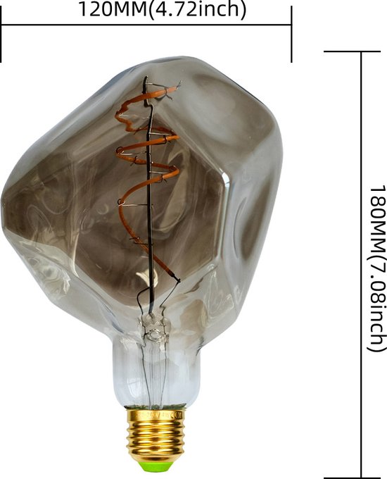 Tianfan Edison Led Bulb Big Stone G125 - 4W Dimbaar 220-240V E27 ...