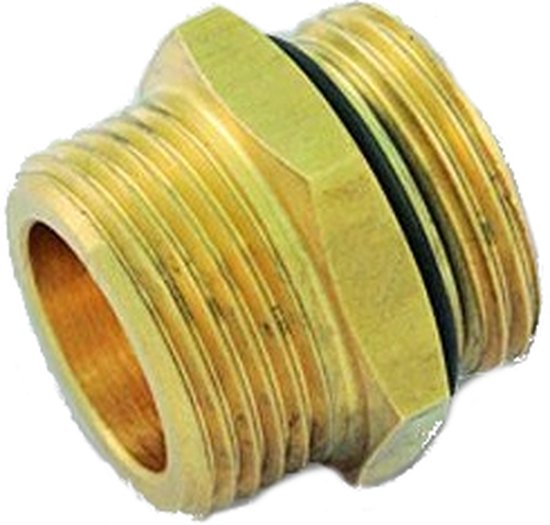 EnergyBy dubbele nippel met O-ring 1inch buitendraad x 3/4inch buitendraad | bol