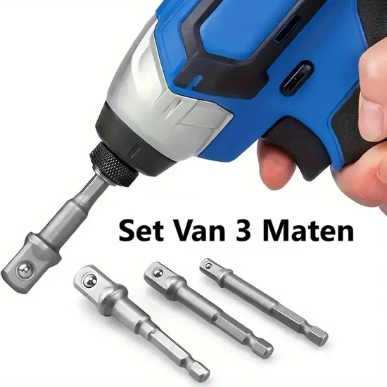 Bit Adapter I Adapterset Voor Dopsleutels I Set van 3 I 1/4 3/8 1/2 | bol