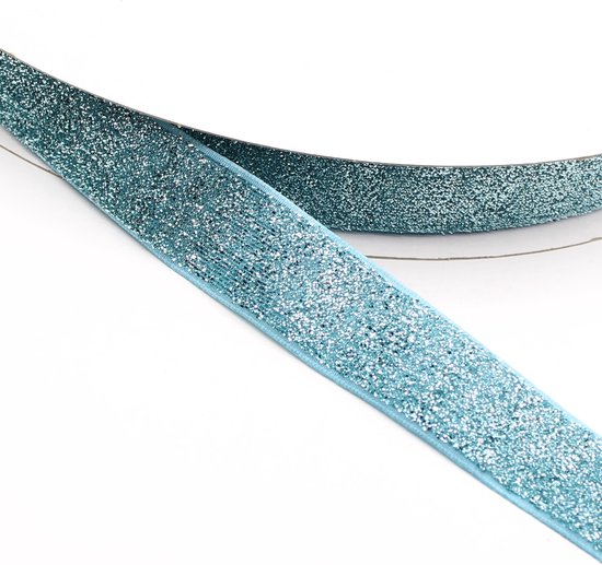 5 Meter ENKELZIJDIG GLITTER FLUWEEL LINT / VELOURSLINT, Breedte 25MM ...