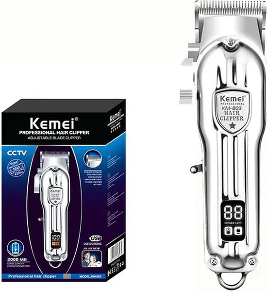 Kemei Tondeuse - KM 803 - Draadloze Tondeuse - Professionele tondeuse ...