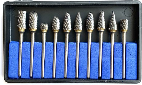 Frezensets - 10 Wolfaamcarbide frezen voor Dremel multitools - ø 3,00 x ...