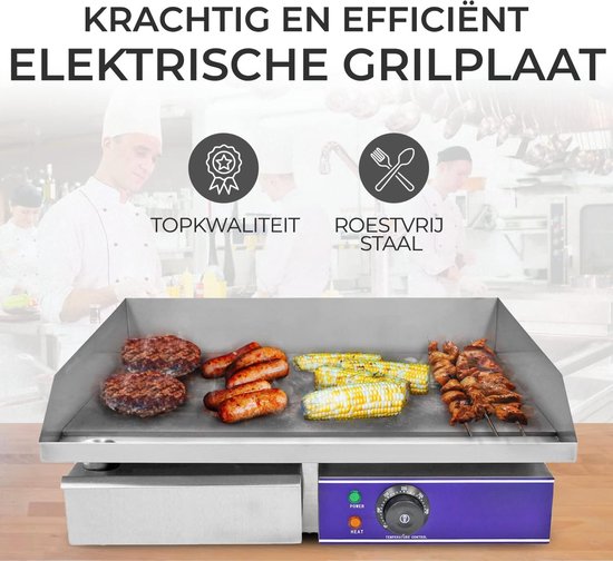 Lexium Bakplaat Electrisch - Tafelgrill - Grillplaat - Gourmet Plaat ...