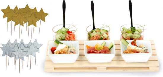Amuse Set Kerst - 30 delig - Complete feestelijke set met Schaaltjes ...