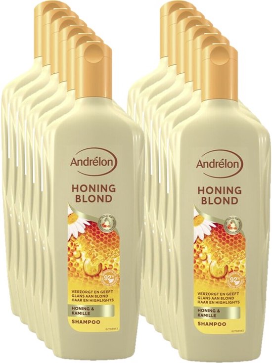 Andrélon Shampoo - Honingblond - Voordeelverpakking 12 x 300 ml | bol