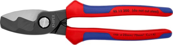 Knipex 95 12 200 Kabelschaar met dubbele snijkanten Ø 20mm-70mm² | bol