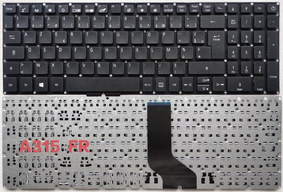 Notebook Toetsenbord (Azerty-Frans Layout) geschikt voor o.a. Acer ...
