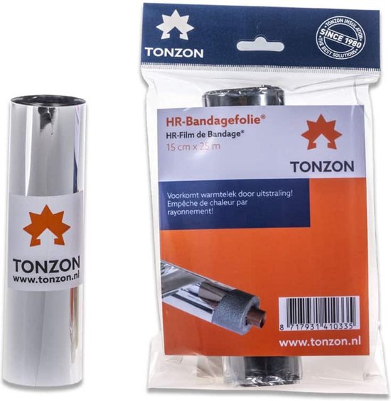 Tonzon HR-Bandagefolie 12,5cm x 50m Isolatiefolie Isolatie middel ...
