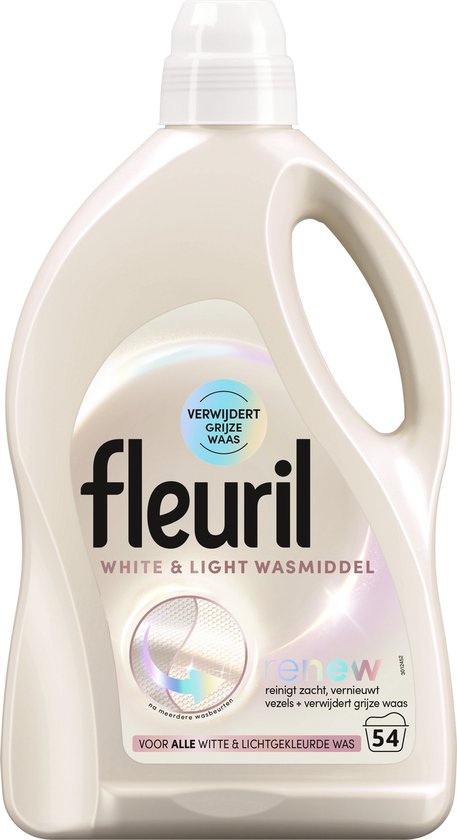 Fleuril White & Light - Vloeibaar Wasmiddel - Voordeelverpakking - 54 ...