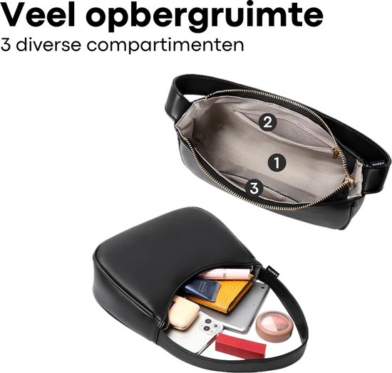 Kioto Handtas - Schoudertas - Tas Dames - Handtassen - met Rits ...