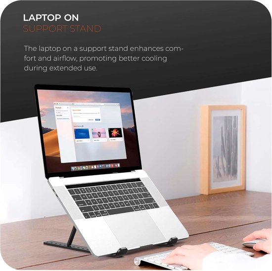 Verstelbare Laptopstandaard - Ergonomisch Design - Geschikt voor 10-15 ...