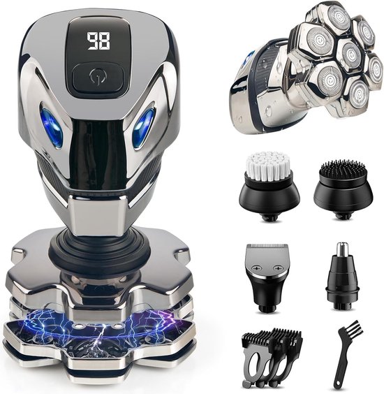 Lexium Skull Shaver - Scheerapparaat Mannen – Trimmer - Tondeuse - Hoofd Kaal Scheren | bol
