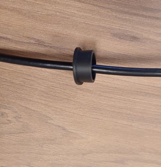 Kabeldoorvoer rubber rond 25 mm ZWART (SET van 4 stuks) | bol