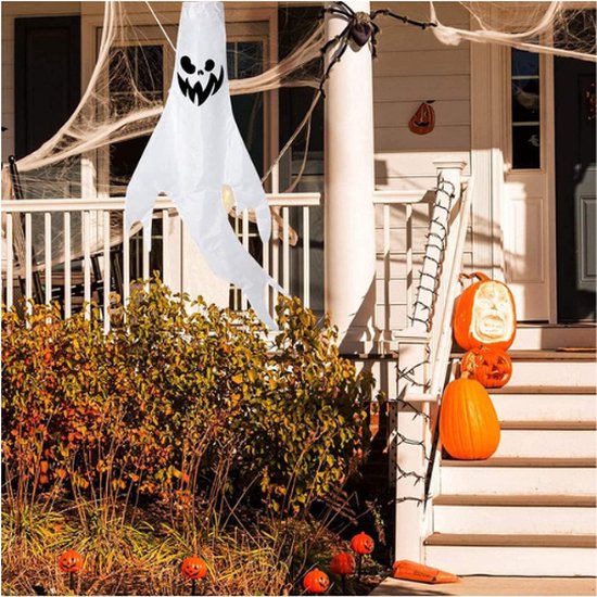 Halloween Spook Windzak-Vlaggen - Hangende Halloween LED Spookdecoratie ...