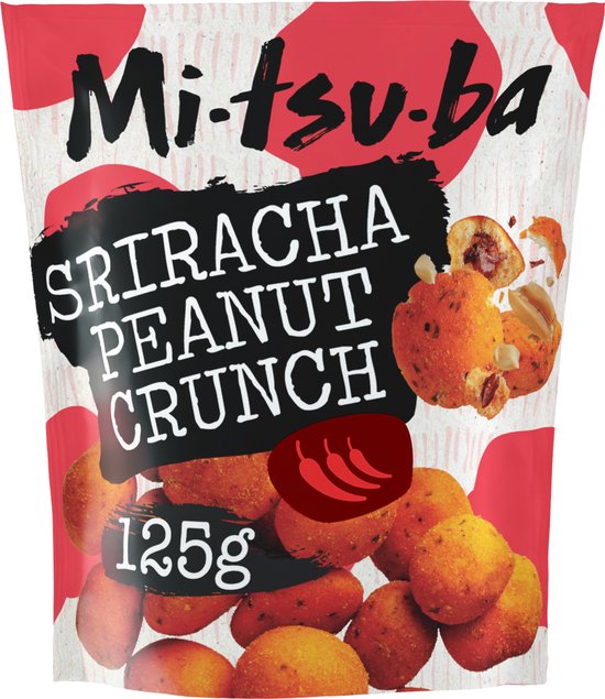 Mitsuba - Sriracha peanut crunch - Borrelmix – Snacks - Box of 6 x 125 ...