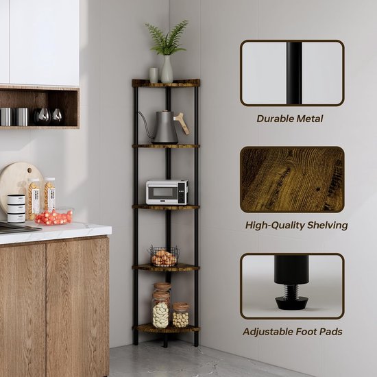 Inovra ® Hoogwaardige Hoekplank met Vijf Niveaus voor Diverse ...