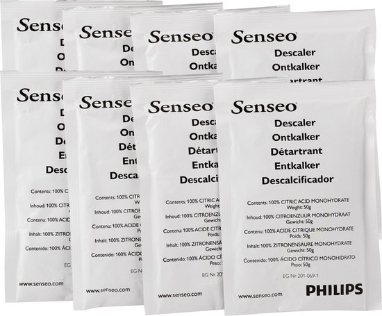 Philips Senseo Ontkalker - Koffiemachineontkalker - 8 zakjes - HD7012 ...