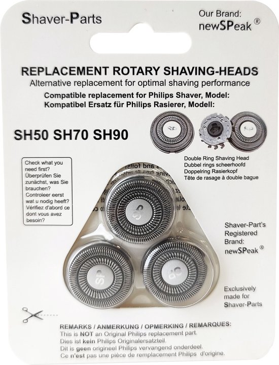 Scheerkop - geschikt voor Philips - 3 stuks - SH50, SH70, SH90 | bol