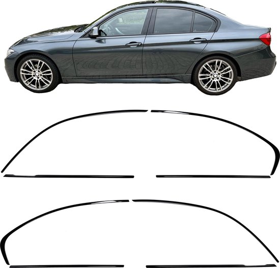 Shadow Line Raam Sierlijsten Hoogglans Zwart Geschikt voor Bmw F30 ...