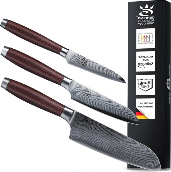 SOLINGEN PREMIUM MYII Keukenmessenset - Professionele Damascus Messen ...