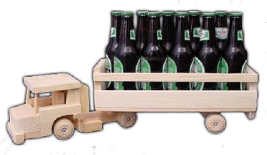 Houten Bierwagen voor flesjes bier / Cadeauverpakking / Sinterklaas ...
