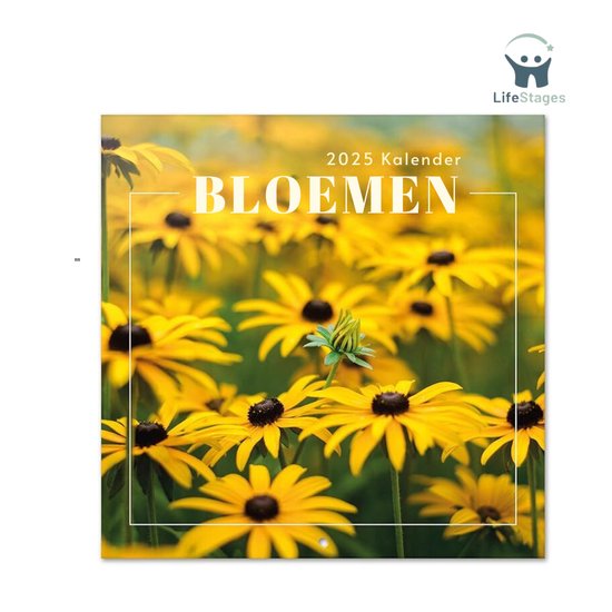 LifeStages - Jaarkalender 2025 - Bloemen - Kalenderbrochure | bol