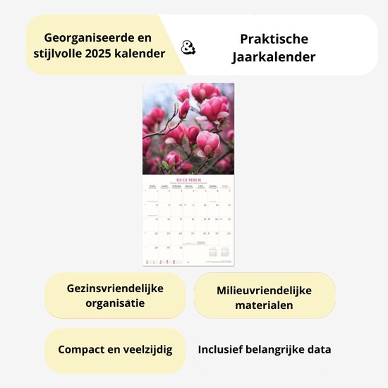 LifeStages - Jaarkalender 2025 - Bloemen - Kalenderbrochure | bol