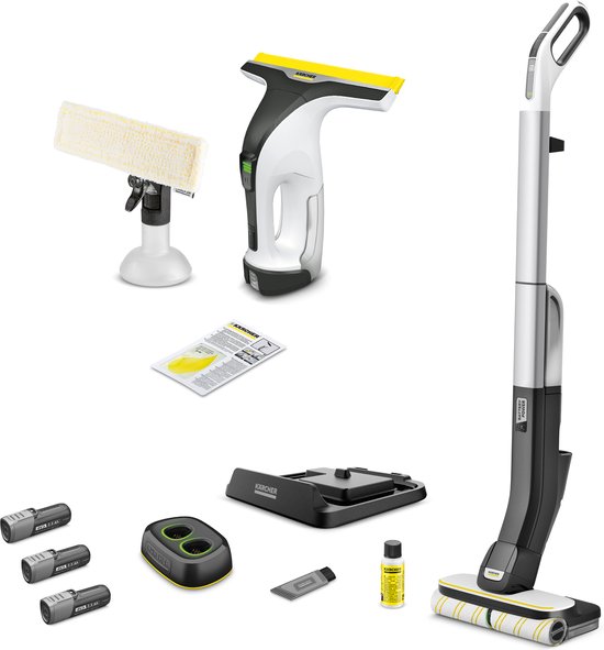 Kärcher FC 4-4 Floor Cleaner Battery Set & WV 4-4 Combi met extra accu ...