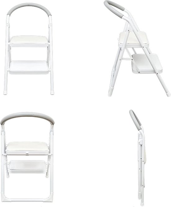 Opvouwbare 3-traps Ladder met Handgreep en PU-kussen | bol