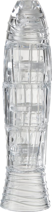 J-line - Vis Bekers Glas Transparant - 11x9x36cm | bol