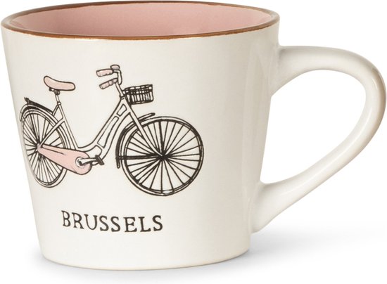 Memoriez - Mok - Brussel - Fiets - Roze | bol