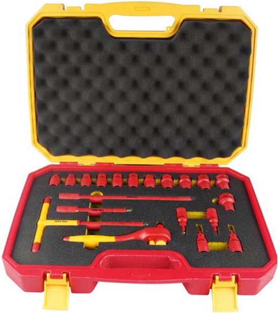 Tolsen Gereedschapset 20-delig VDE Premium - Gereedschapskoffer gevuld -... | bol
