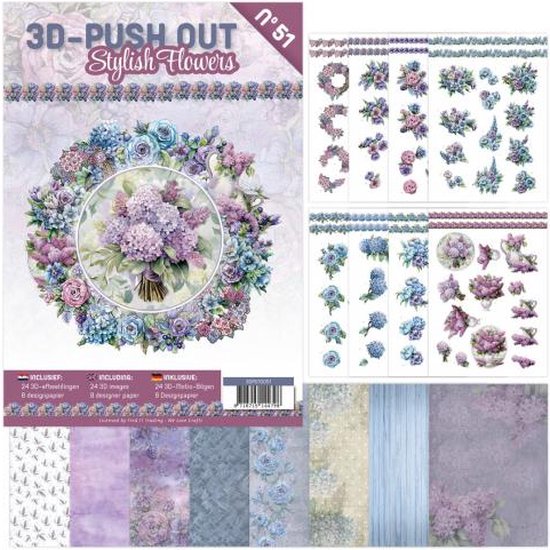 3D Push-Out Book 51 - Stylish Flowers | bol