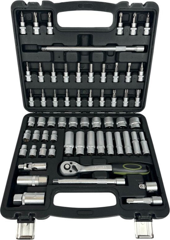 Heinner 61-delige 3/8" Doppenset met Ratel in Gereedschapskoffer - Semi ...