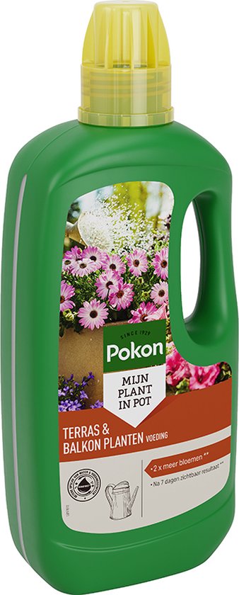 Pokon Terras & Balkonplanten Voeding 1L - Plantenvoeding voor Buiten ...