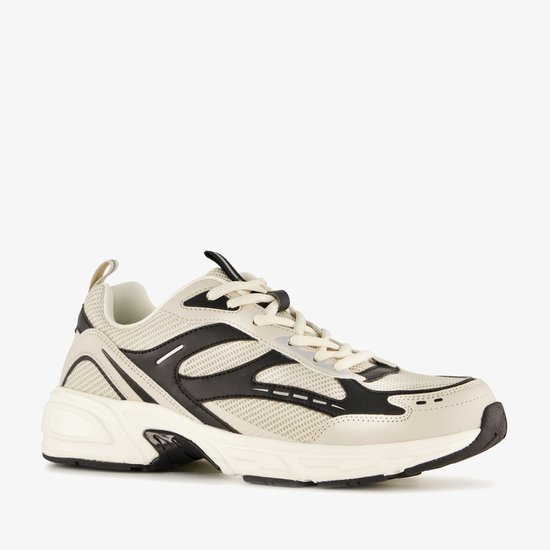 Blue box heren dad sneakers beige zwart - Maat 40 - Uitneembare zool | bol
