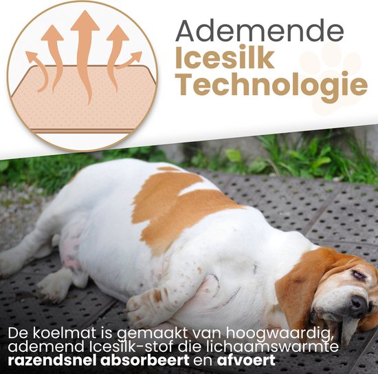 Dogs&Co® Honden koelmat - Maat L 60x100cm - Icesilk materiaal - Koelen ...
