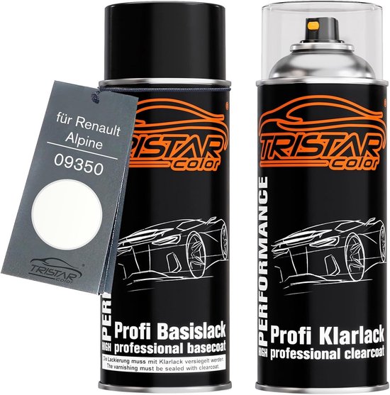 Autolak Spuitbus Set Wit Glans voor Renault/Alpine Kleurcode 09350 | bol