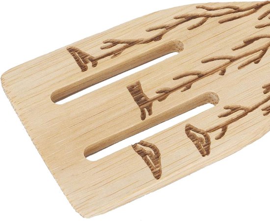 Houten keukengerei set: spatel, schep, lepel - 5-delig bamboe kookgerei ...