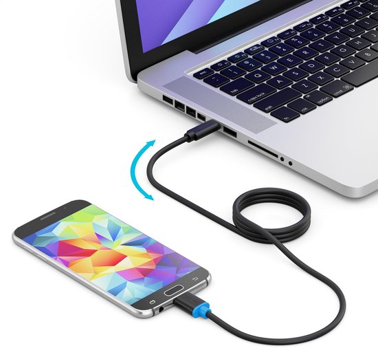 USB-C naar Micro-USB 3.0 Kabel 2m voor Snelle Dataoverdracht en Opladen ...