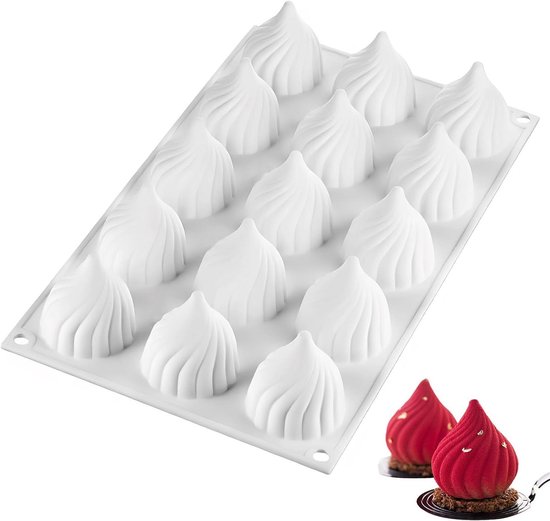 Siliconen Vorm voor Cupcakes, Zeep, Pudding en Chocolade - 15 Gaten ...