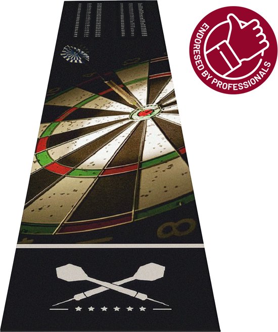 Studio M Dartmat - Inclusief Uitwerpschema - 57 x 270 cm - Zwart ...