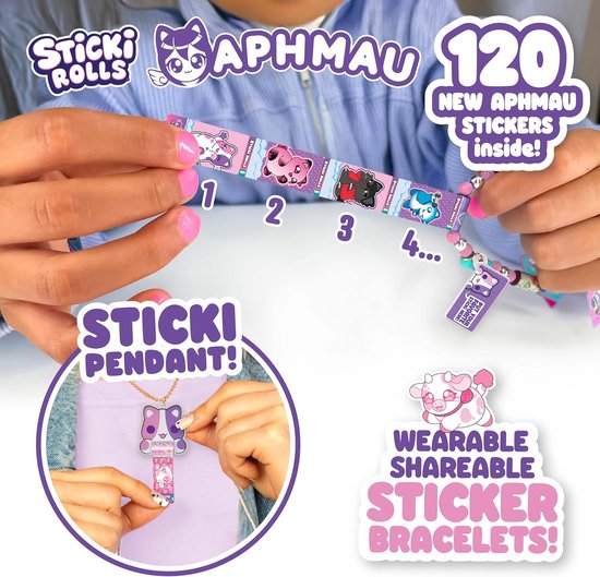 Verzamelbare Sticker Rollen Set met Hanger en Armband, Inclusief 120 ...