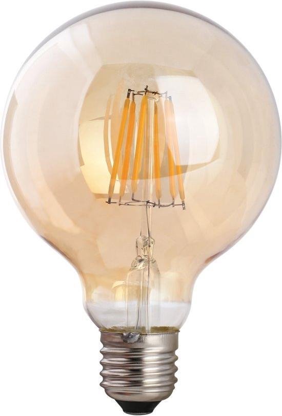 Edison LED G95 E27 4W Amber Dimbaar ( set 3 ) | bol.com